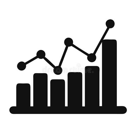 Vector Bar Chart With Line Graph Symbolizing Data Analysis And Business