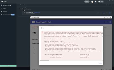 Use Of Docker Compose And Cockpit Ends In Errors · Issue 2 · Localstackcockpit · Github