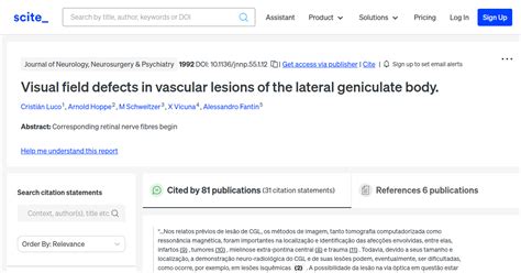 Visual Field Defects In Vascular Lesions Of The Lateral Geniculate Body