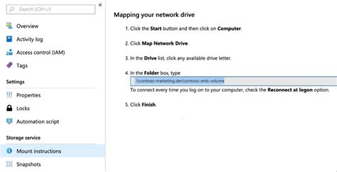 Mount Smb Volumes For Windows Vms Microsoft Learn