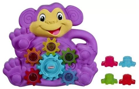 Brinquedo Mono Stack N Spin Monkey Gears De 9 Meses Playskool Color