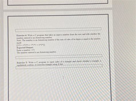 Solved Exercise Write A C Program That Takes As Input A Chegg