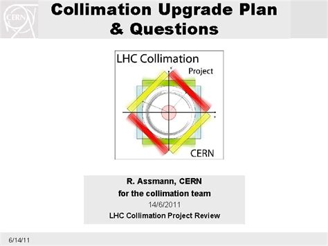 Collimation Upgrade Plan Questions R Assmann Cern For