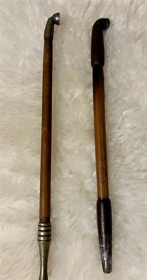 Two Vintage Bamboo Brass Mounted Kiseru Smoking Pipes Etsy