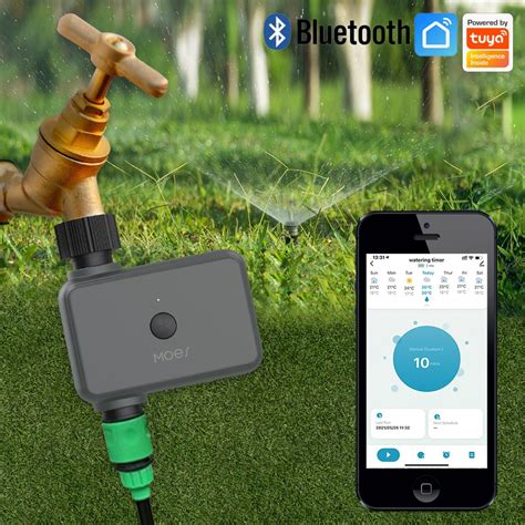 Smart Bluetooth Sprinkler Water Timer With Rain Delay Filter Washer