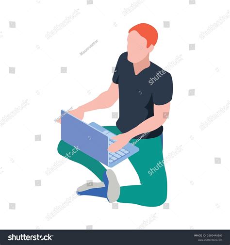 isometric cyber security hacker composition isolated stock vector