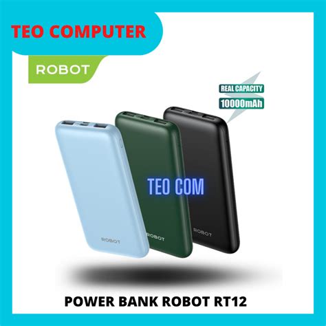 Jual Powerbank Robot Rt12 10000 Mah Dual Input Output Slim Original Shopee Indonesia