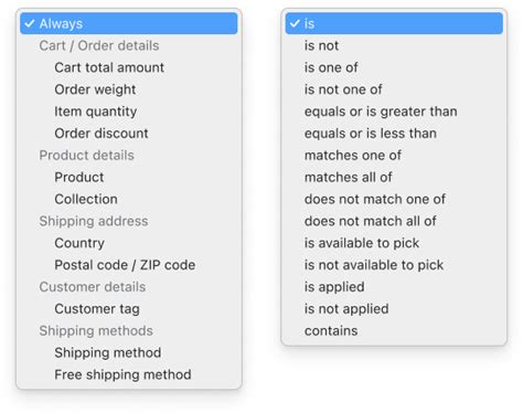 Octolize Hide And Sort Shipping Shipping Rule Configuration
