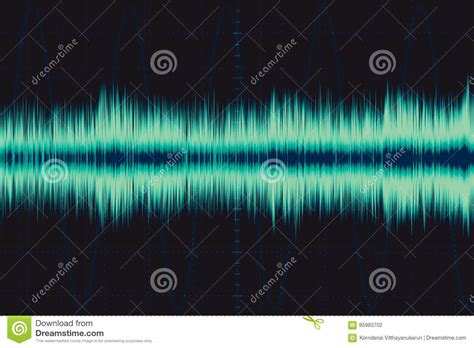Sound Frequency Waves Analog Curved Signal Symbols Audio Track Music
