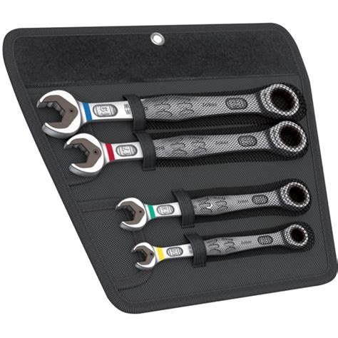 Wera 073290 4 Piece Joker Ratchet Spanner Set Metric With Pouch
