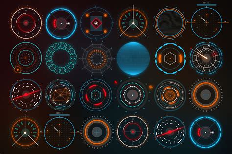 Sci Fi Modular Cyberpunk Hud Circle Templates