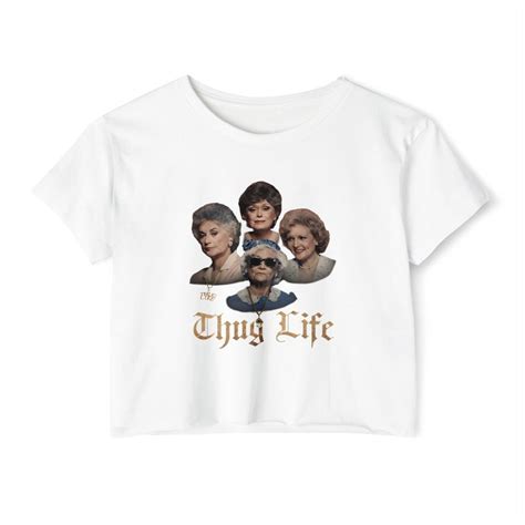 Golden Girls Thug Life Portrait Womens Festival Crop Top Etsy