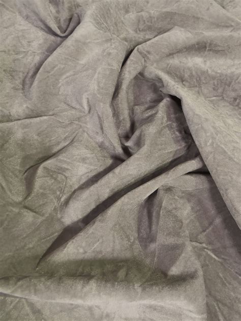 Crush Flocking Upholstery Velour Velvet Fabric Gray By The Yard Big Z Fabric