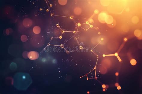 Abstract Representation Of Molecules And Chemical Structures