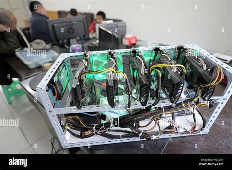 A Bitcoin Mining Machine Is Pictured At The Office Of Chinese Bitcoin Miner Feng Yupeng In