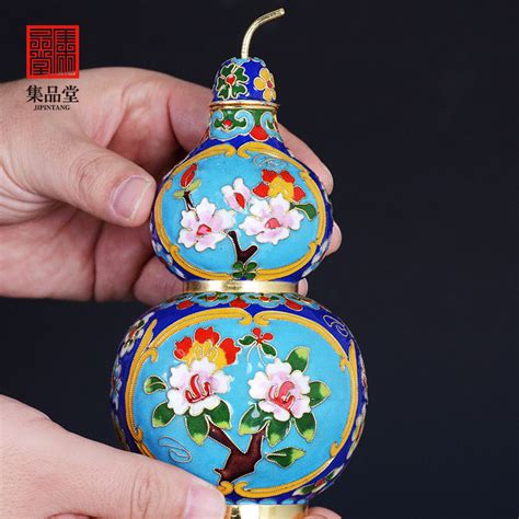 中国风特色出国礼品传统手工艺品纪念品老北京景泰蓝花丝葫芦摆件虎窝淘