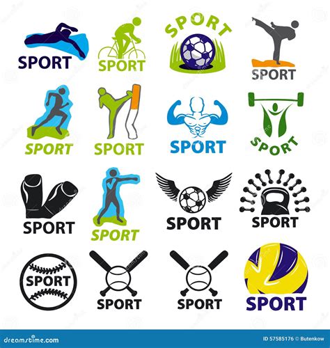 Set Of Vector Logos For Sports Stock Vector Image 57585176