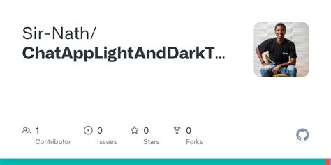 Github Sir Nathchatapplightanddarktheme