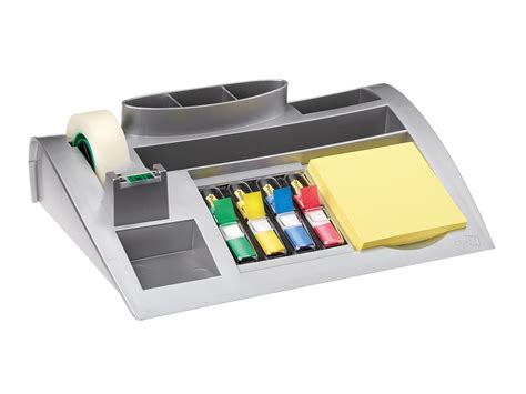Desk Organizer With Notes Index And Tape Silver C50 3m Eu Supplies