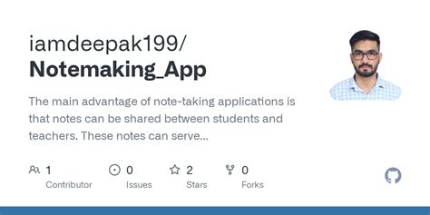 Github Iamdeepak199notemakingapp The Main Advantage Of Note Taking