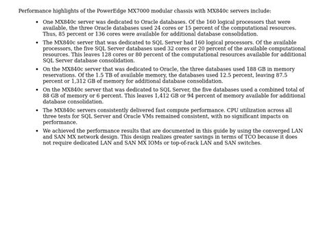 poweredge mx840c performance findings reference architecture guide