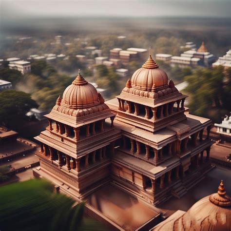 Ai가 인도 도시의 사원을 생성했습니다 프리미엄 사진
