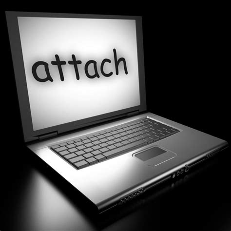 Attach Word On Laptop Stock Photo At Vecteezy