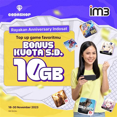 Di Traktir Kuota 10GB Di Ulang Tahun IM3!! | Codashop Blog ID