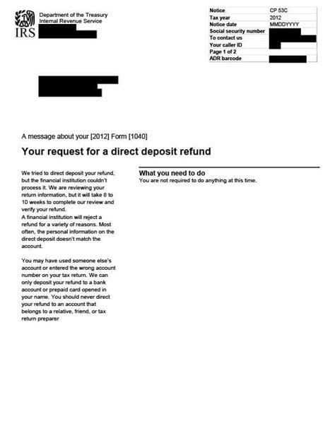 Irs Notice Cp53c Tax Defense Network