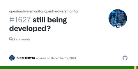 Still Being Developed · Issue 1627 · Openhardwaremonitor