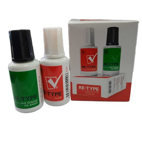 Re Type Set Tipex Cair Tip Ex Kuas Correction Fluid Lazada Indonesia
