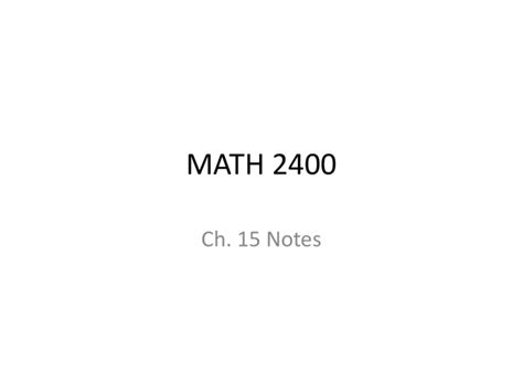 Math 2400