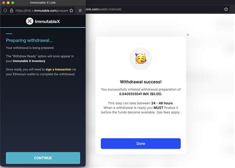 Withdraw payouts | Immutable Documentation