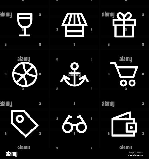 Set Of Icons For Simple Flat Style Ui Design Stock Vector Image Art Alamy