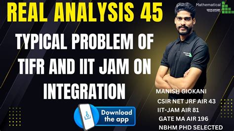 Real Analysis 45 Problems On Riemann Integration Iitjam2025 Csirnetmathsonline Youtube