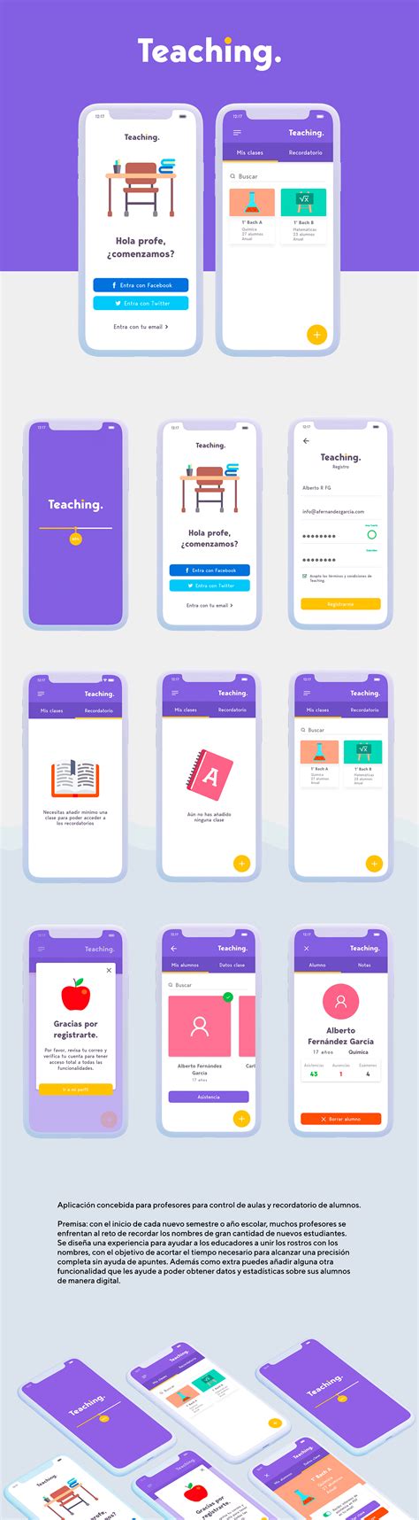 Teaching App UI UX Design Behance
