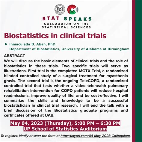 Biostatistics In Clinical Trials University Of The Philippines Diliman