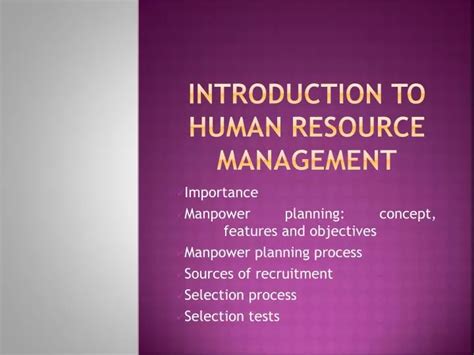 Ppt Introduction To Human Resource Management Powerpoint Presentation Id5880815