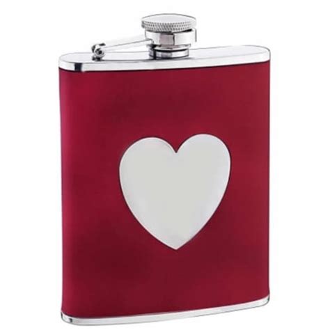 Visol Vf2085 Visol True Love Red Leather Liquor Flask 6 Oz 1 Frys Food Stores