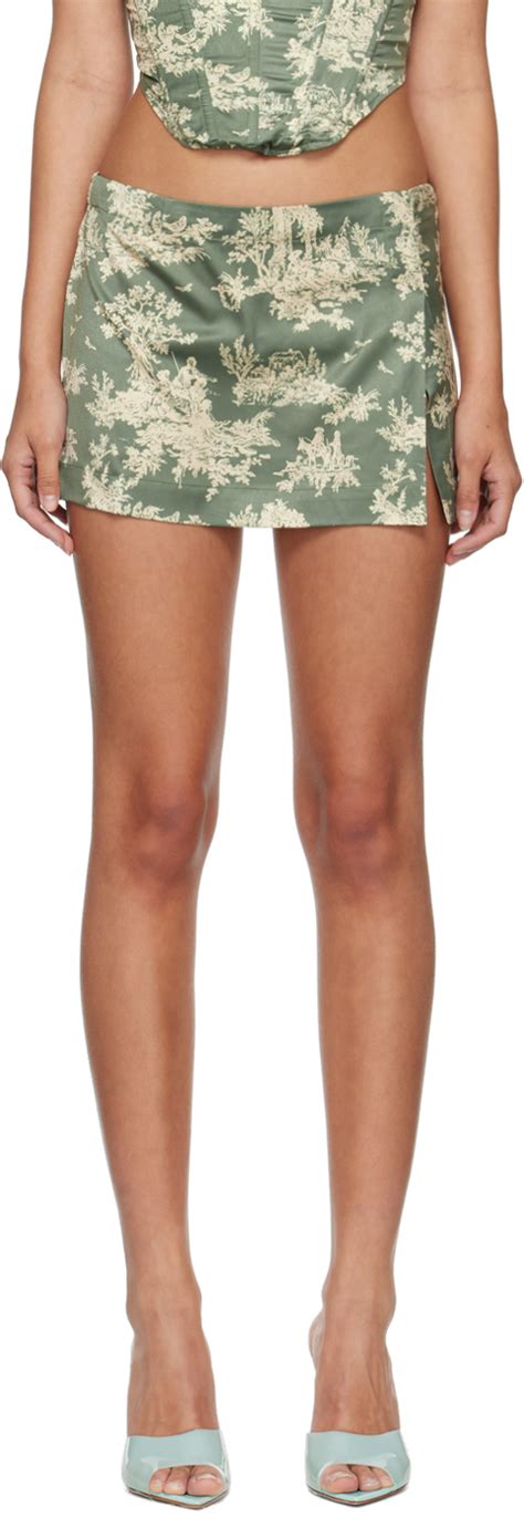 Miaou그린 마이크로 미니 스커트 할인