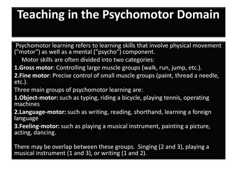 Ppt Psychomotor Learning Powerpoint Presentation Free Download Id