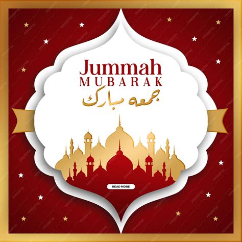 Premium Psd Jummah Mubarak Social Media Post Template With Arabic