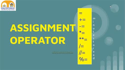 2 Assignemnt Operator In Tamil Python Assignment Operator Youtube