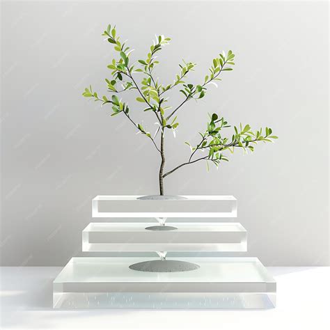 Premium Photo Modular Rectangular Plexiglass Podium With Frosted Finish Th Decorative Display