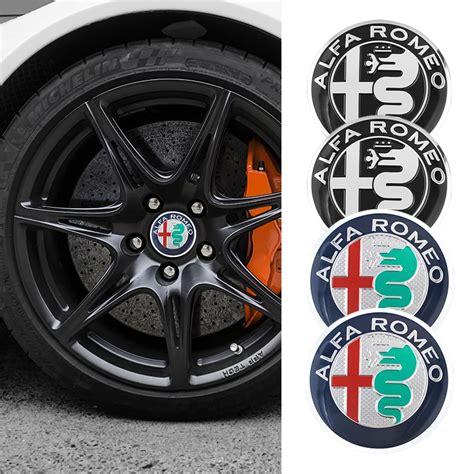 4 Pezzi 56mm Coprimozzo Ruota Auto Emblema In Metallo Adesivi Accessori