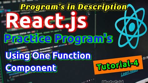 react js program using one function component react js practice