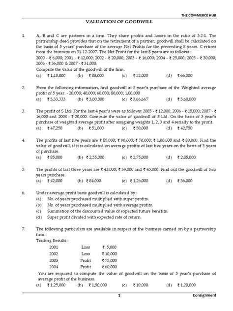 Valuation Of Goodwill Pdf Balance Sheet Goodwill Accounting
