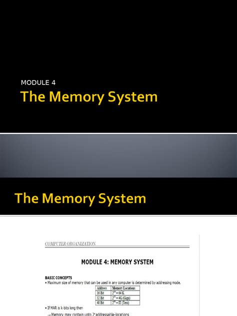 Module 4 The Memory System Pdf Random Access Memory Dynamic