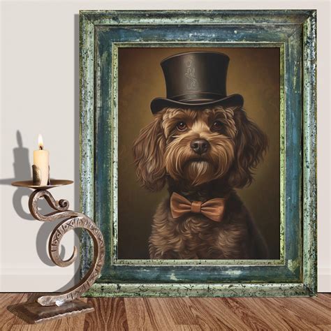 Brown Cockapoo In Top Hat And Tuxedo Pet Lovers T Funny Dog