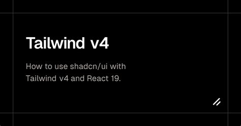 Tailwind V4 Shadcn Ui